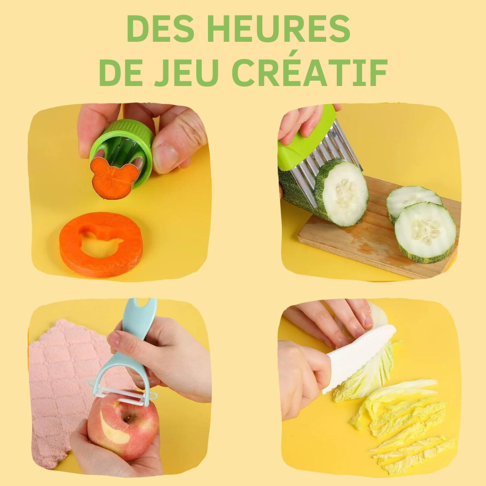 Ustensiles de Cuisine Sécurisés pour Enfants Montessori (12 pièces ...