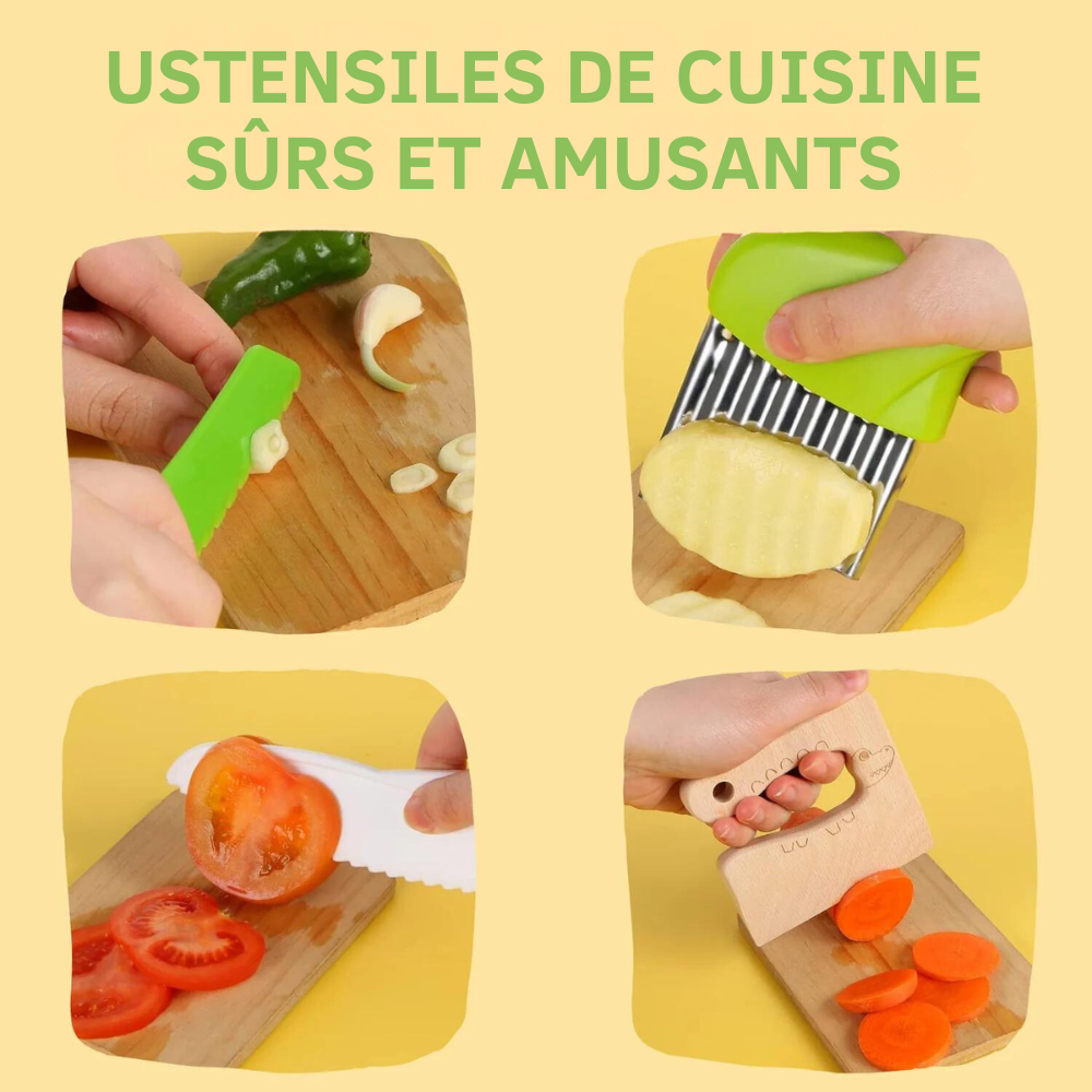 Ustensiles de Cuisine Sécurisés pour Enfants Montessori (12 pièces ...